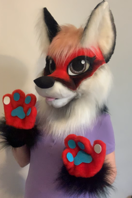 Red airbrushed fox fursuit for sale - Oneandonlycostumes ...